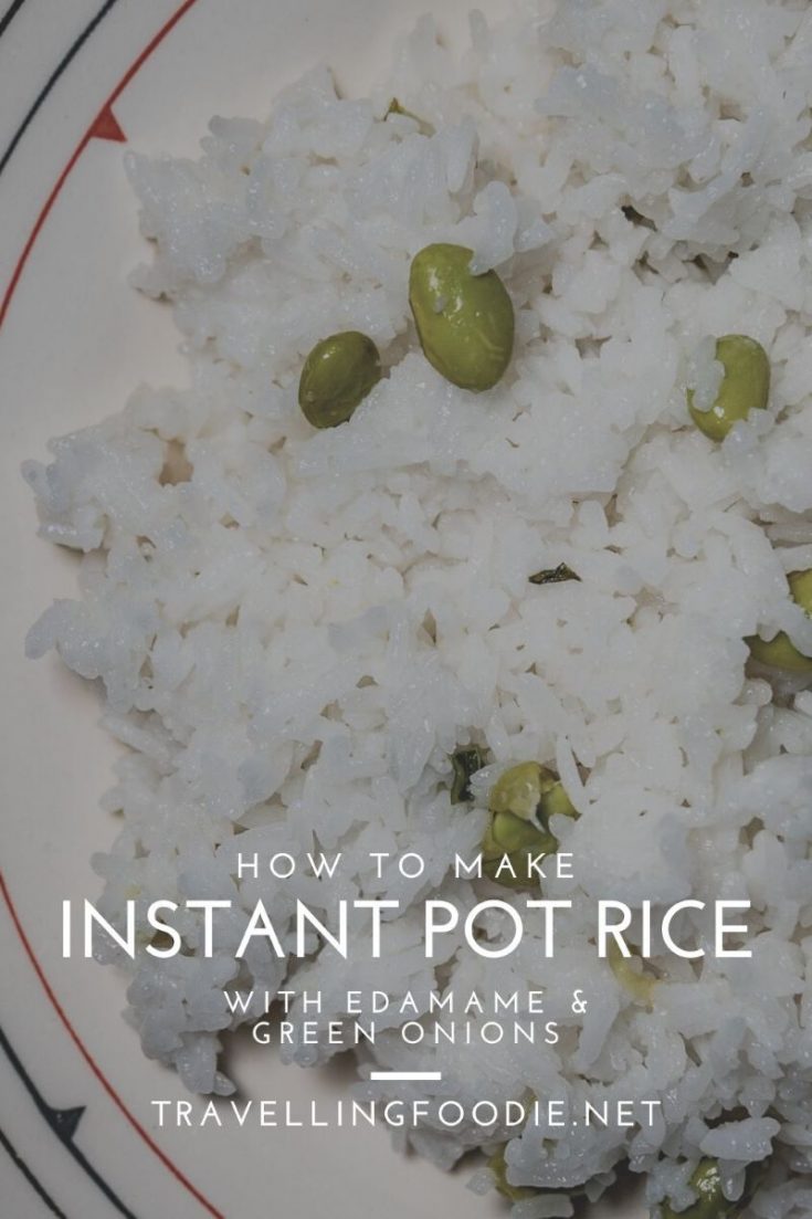 Instant Pot Edamame Green Onion Rice - Pressure Cooker Rice Recipe