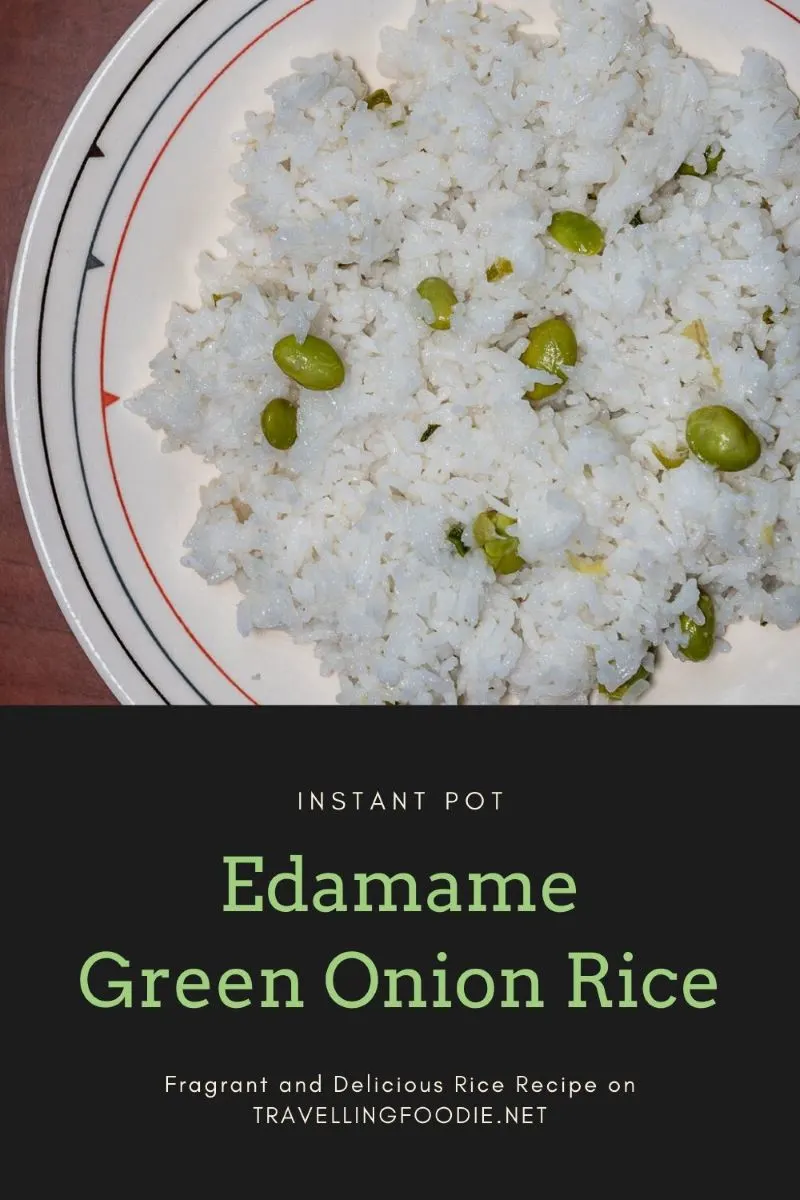 Instant Pot Edamame Green Onion Rice - Pressure Cooker Rice Recipe