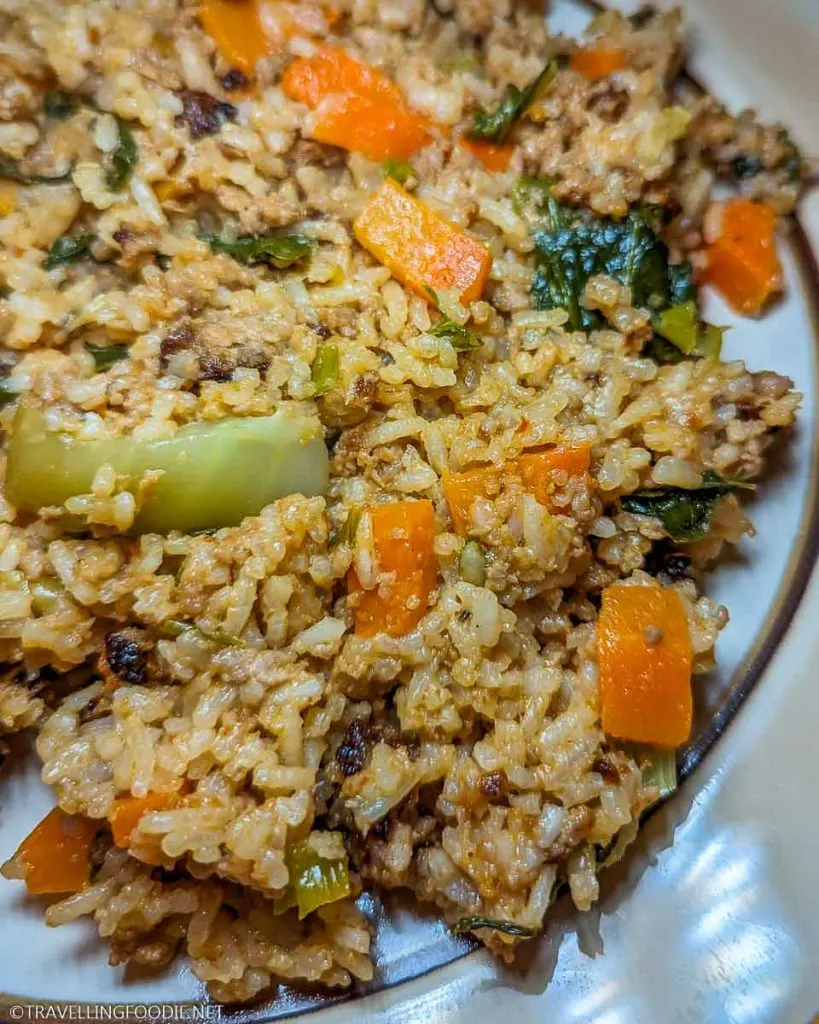 Ninja Speedi Satay Pork Rice - Easy Rice Bowl Recipe - Travelling Foodie